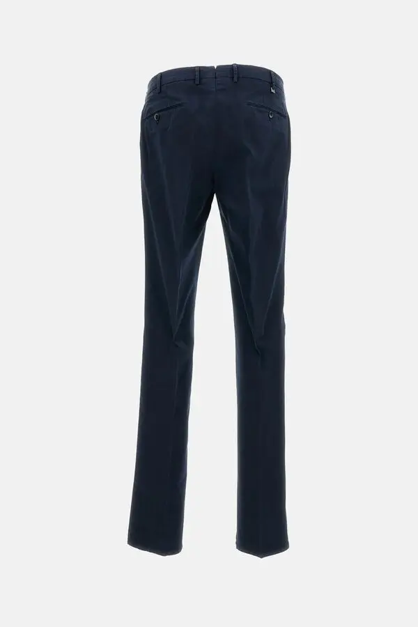 PT TORINO Slim Stretch Gabardine Trousers - Blue