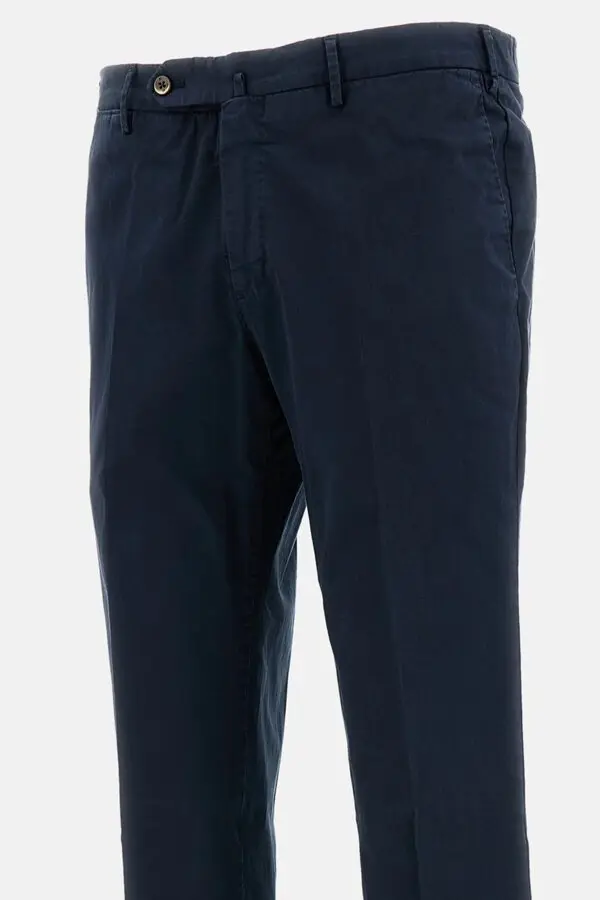 PT TORINO Slim Stretch Gabardine Trousers - Blue