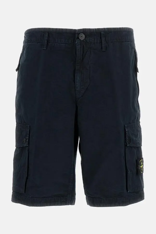 Stone Island Cargo Bermuda Shorts - Blue