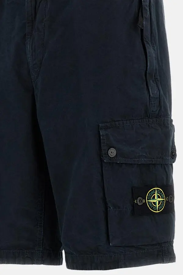 Stone Island Cargo Bermuda Shorts - Blue