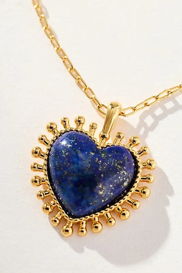 TALIS CHAINS Mi Heart Pendant Necklace - Navy