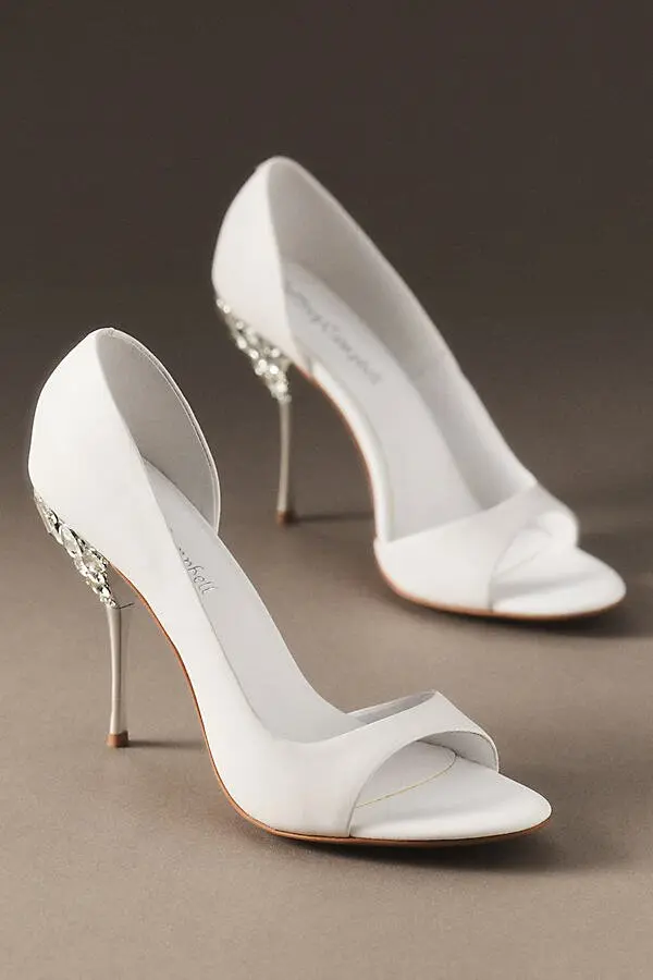 Jeffrey Campbell Alluria Leather Pumps - White Silver