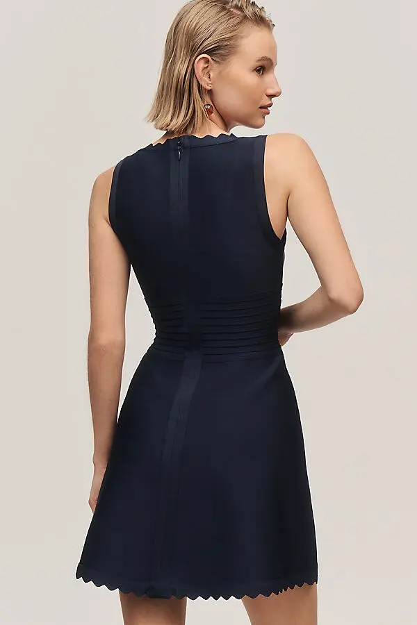 SIEMPRE Scoop-neck Mini Dress