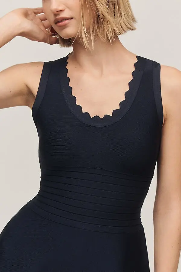 SIEMPRE Scoop-neck Mini Dress