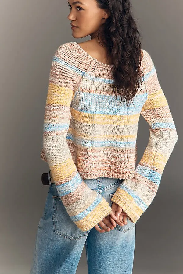 PILCRO Cotton Blend Pullover Sweater