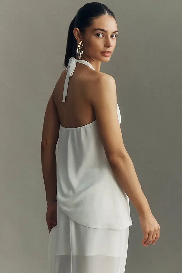 MARE MARE Cowl-neck Halter Tank Top