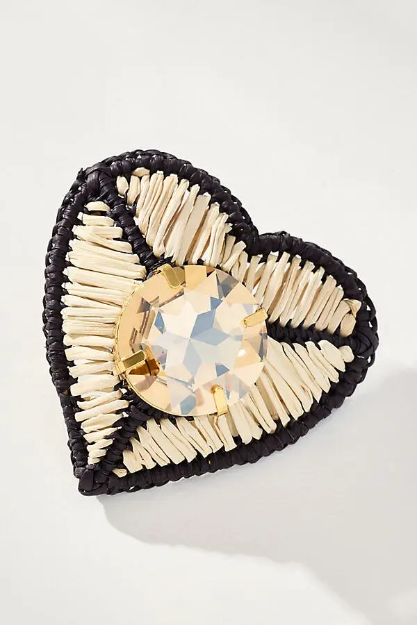 Mercedes Salazar Lovebeam Brooch - Black/neutral