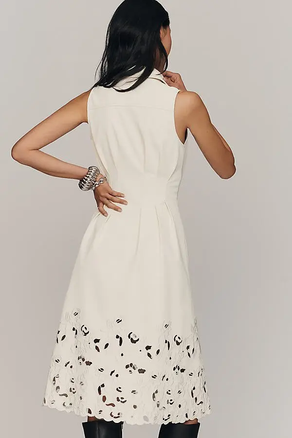EN SAISON Alitzel Sleeveless Eyelet Midi Dress