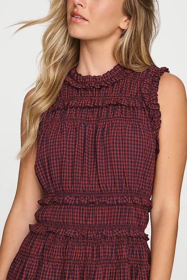 RAISONNEL Sleeveless Smocked Maxi Dress