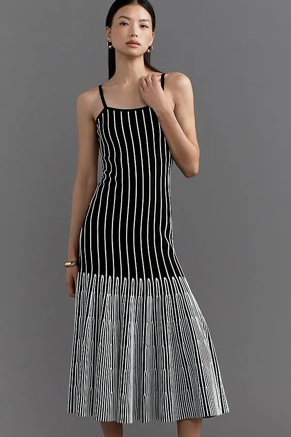 Anthropologie Strapless Sweater Midi Dress