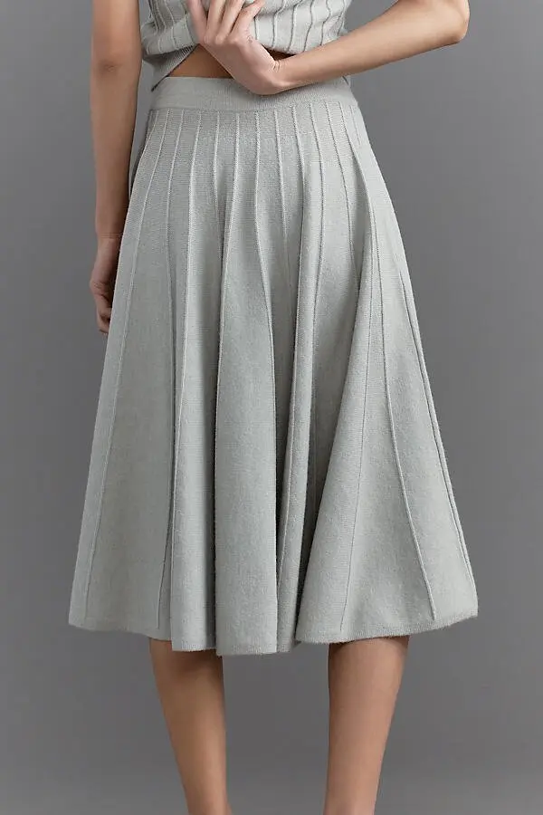Maeve Pleated Sweater Midi Skirt