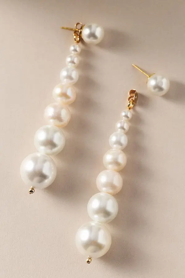 Shashi Pearl Drop Earrings - White