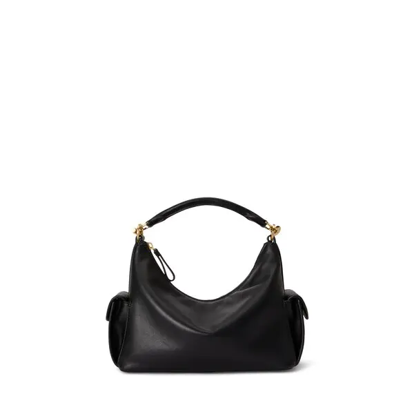 Ralph Lauren Nappa Leather Small Blaike Shoulder Bag - Black