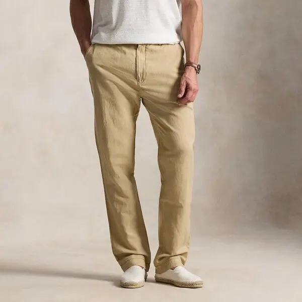 Ralph Lauren Classic Fit Linen-cotton Pant - Coastal Beige
