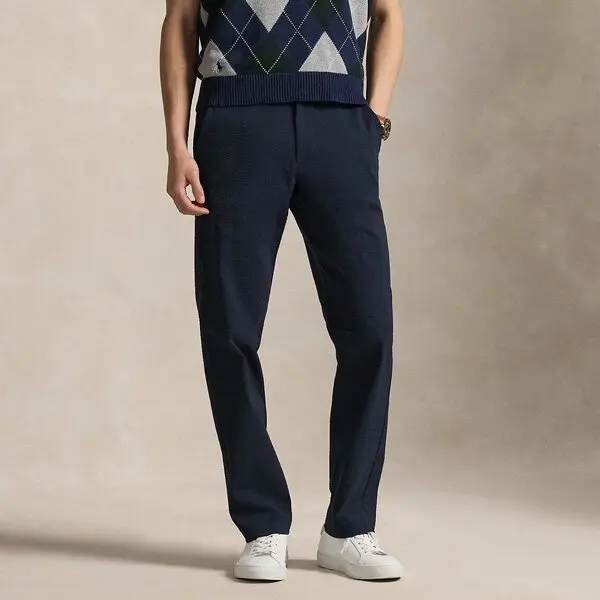 Ralph Lauren Tailored Fit Performance Seersucker Pant - Refined Navy