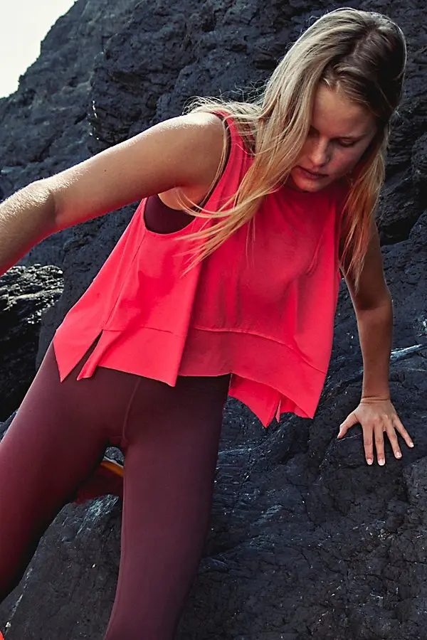 Free People Tempo Uv Protection Tank Top - Electric Sunset