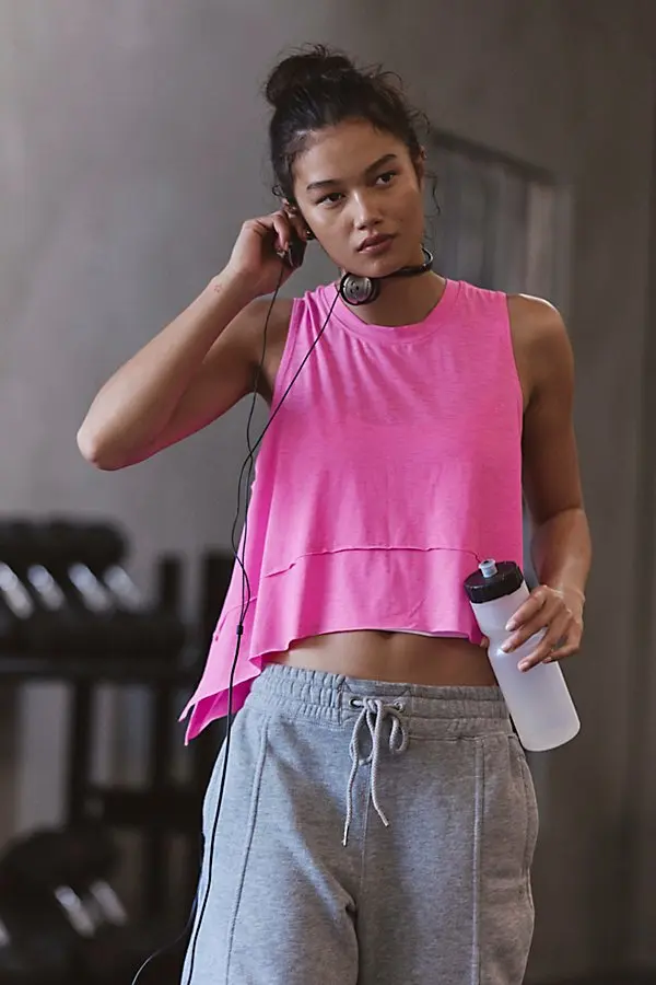 Free People Tempo Tank Top - Fuchsia Flirt