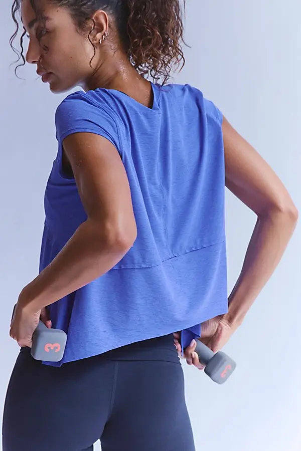 Free People Tempo Uv Protection Short Sleeve Tee - Pulse