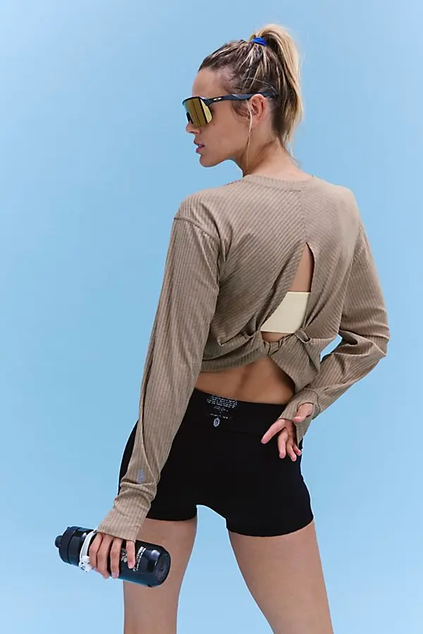 Free People Tempo Uv Protection Long Sleeve Top - Ginger
