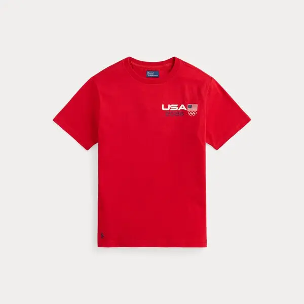 Ralph Lauren Team Usa Cotton Graphic Tee - Rl Red