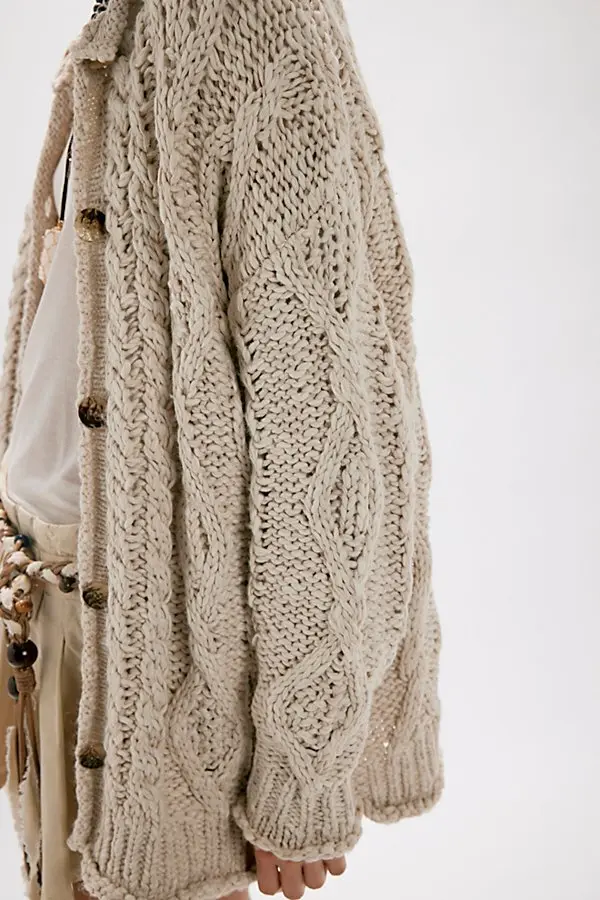Free People Opal Knit Cardigan - Tea