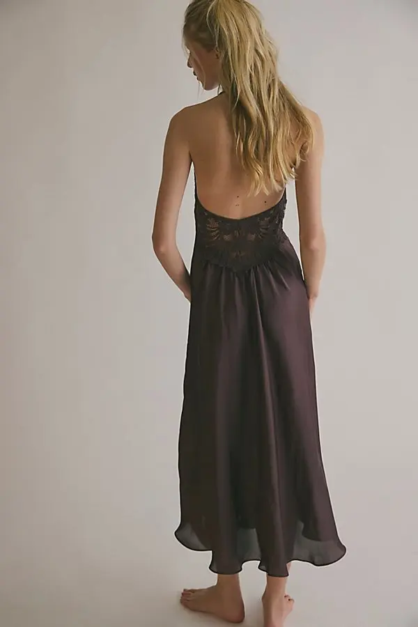 Free People Petal Party Midi Slip - Fudge
