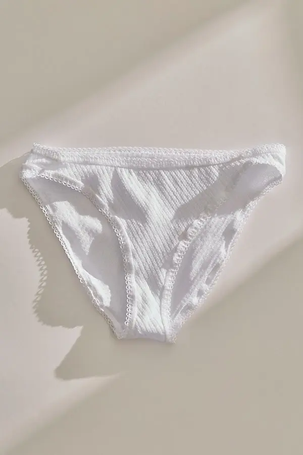 Free People Whisper Pointelle Bikini Undies - White