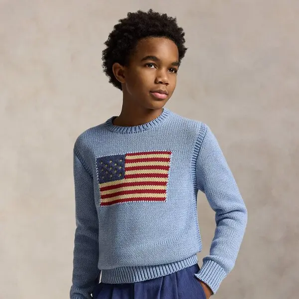 Ralph Lauren Heathered Iconic Flag Sweater