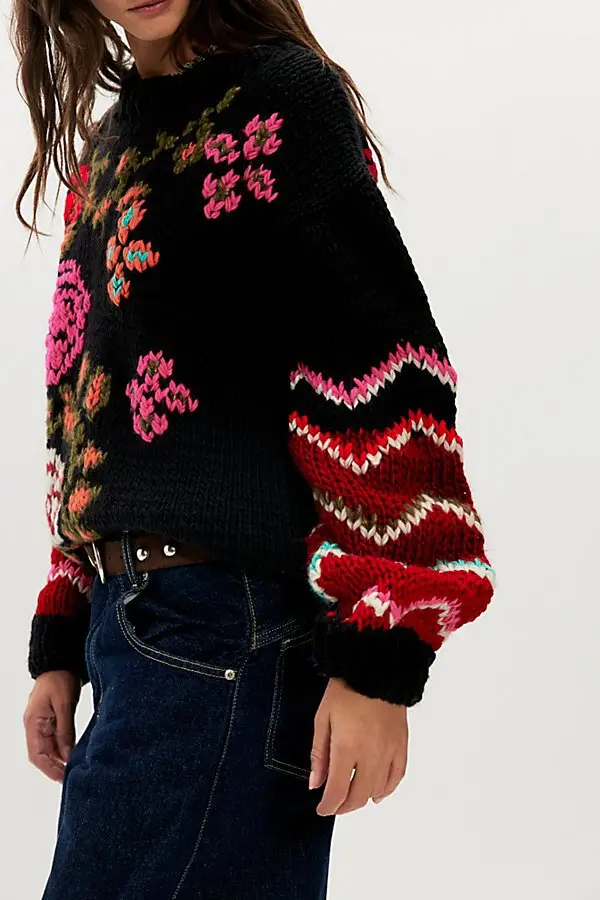 THE FARRA Wool Knit Sweater