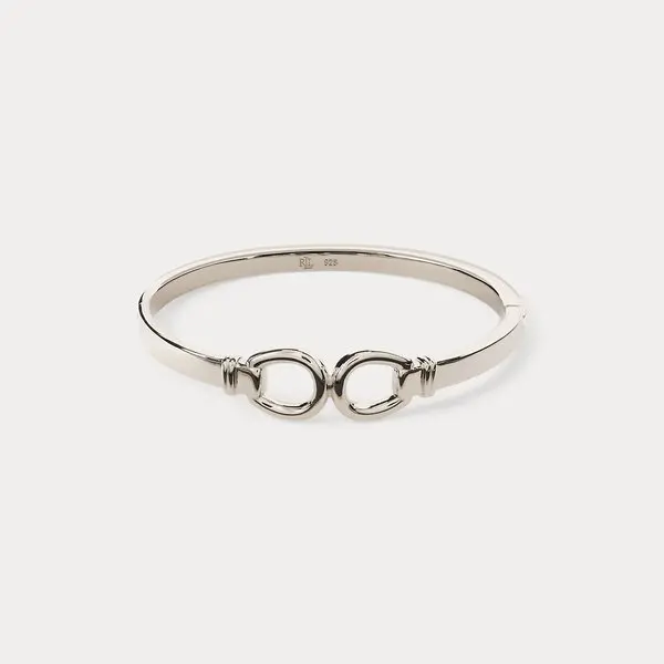 Ralph Lauren Sterling Horse Bit Hinge Bangle - Silver