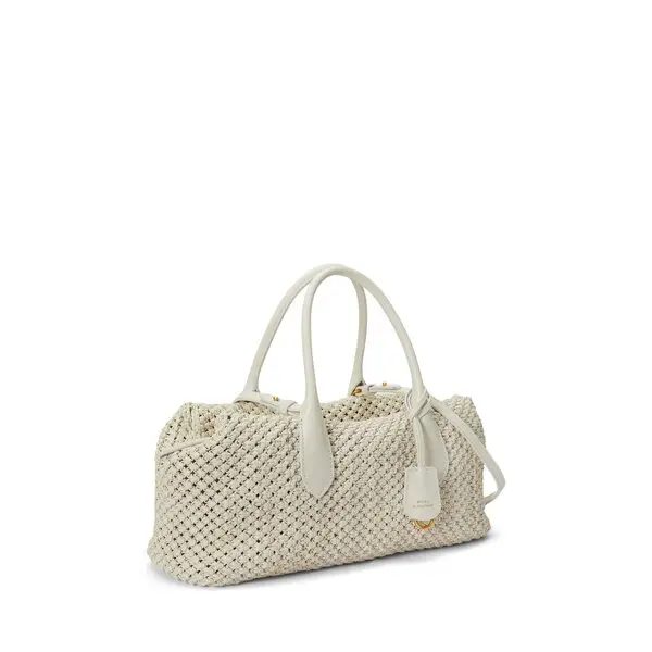 Ralph Lauren Bellport Woven Leather Satchel
