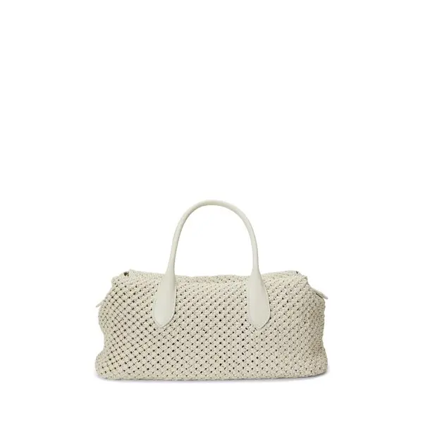 Ralph Lauren Bellport Woven Leather Satchel