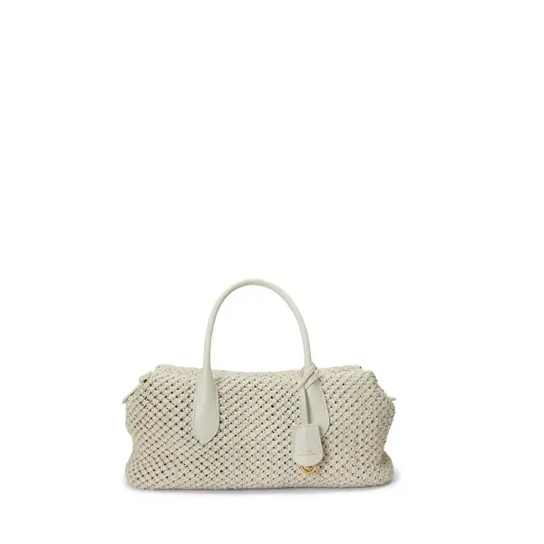 Ralph Lauren Bellport Woven Leather Satchel