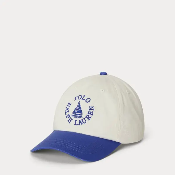 Ralph Lauren Chino Cap - Deckwash White/blue