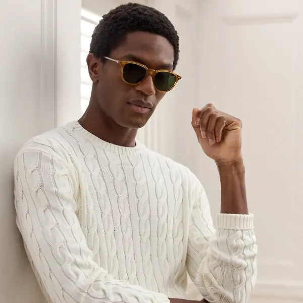 Ralph Lauren Cable-knit Cotton-silk Sweater - Classic Cream