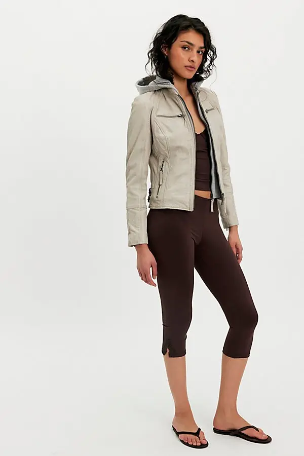 MAURITIUS LEATHER Nola Leather Jacket - Ivory