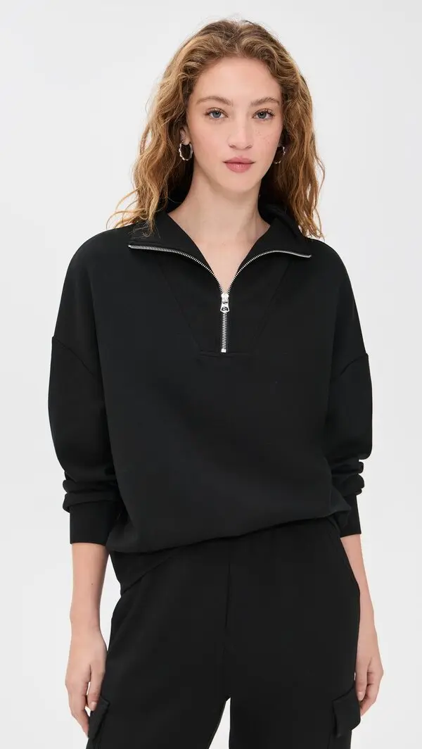 Varley Hawley Half-zip Sweatshirt - Black
