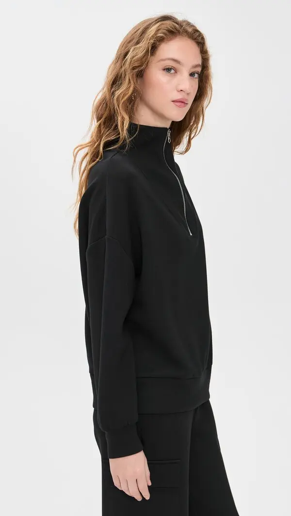 Varley Hawley Half-zip Sweatshirt - Black