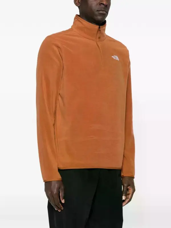 The North Face Quarter-zip Long-sleeve Sweatshirt - Brown