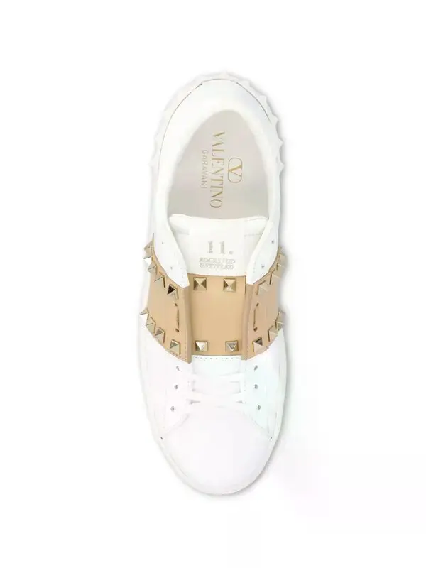 Valentino Garavani Rockstud Embellished Low-top Sneakers - White