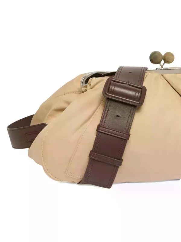 Max Mara Sphere-clasp Clutch Bag - Neutrals