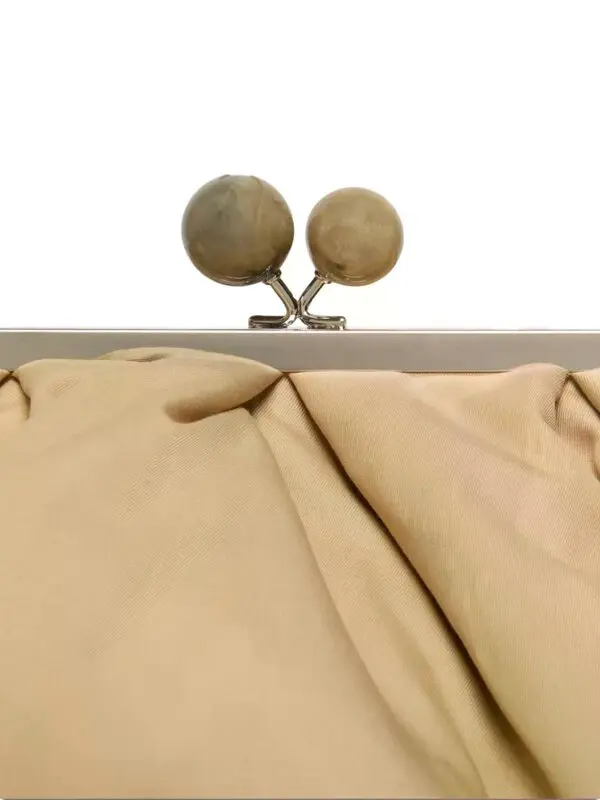 Max Mara Sphere-clasp Clutch Bag - Neutrals