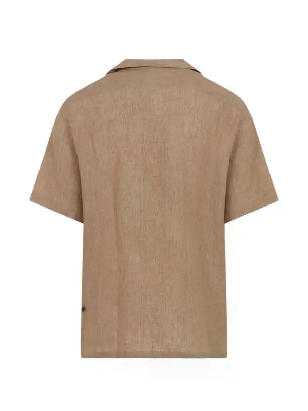 Brioni Short-sleeve Linen Shirt - Neutrals