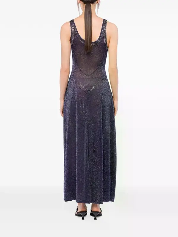 Rabanne Flared Hotfix Knit Dress