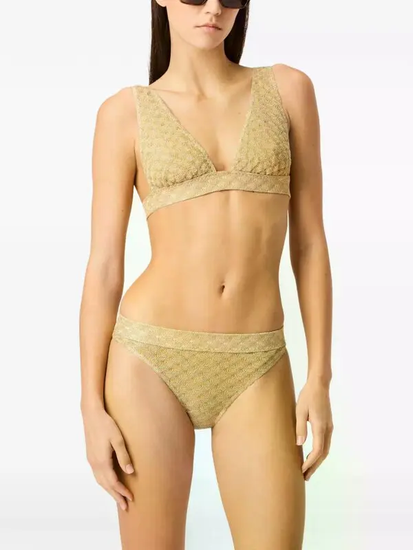 Missoni Textured Two-piece Bikini Set - Gold