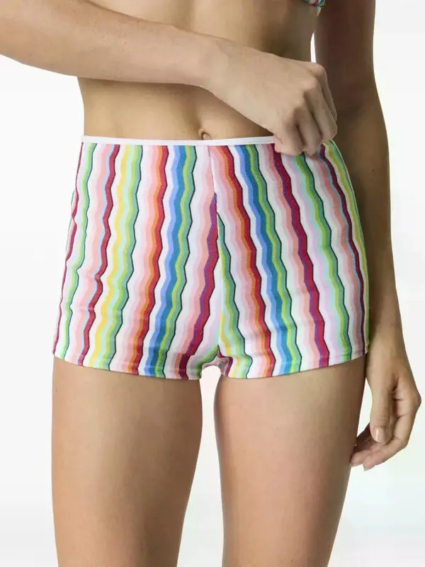 Missoni Striped Mini Shorts - Pink