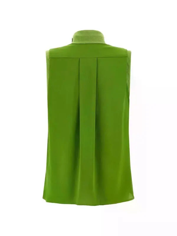 Elisabetta Franchi Sleeveless Draped Top - Green