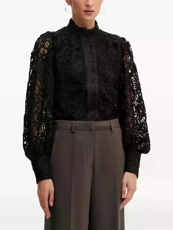 Bardot Laced Button-down Shirt