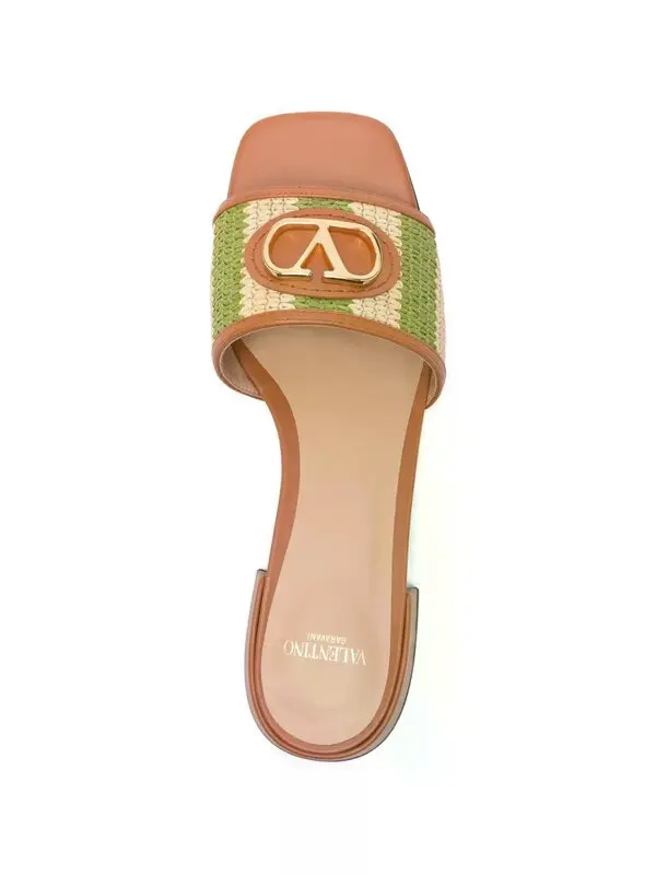 Valentino Garavani Logo Sandals - Neutrals