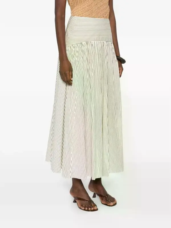 Staud Panelled Midi Skirt - Neutrals